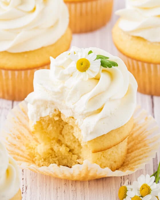 Chamomile Cupcakes with Honey Buttercream - The Chunky Chef