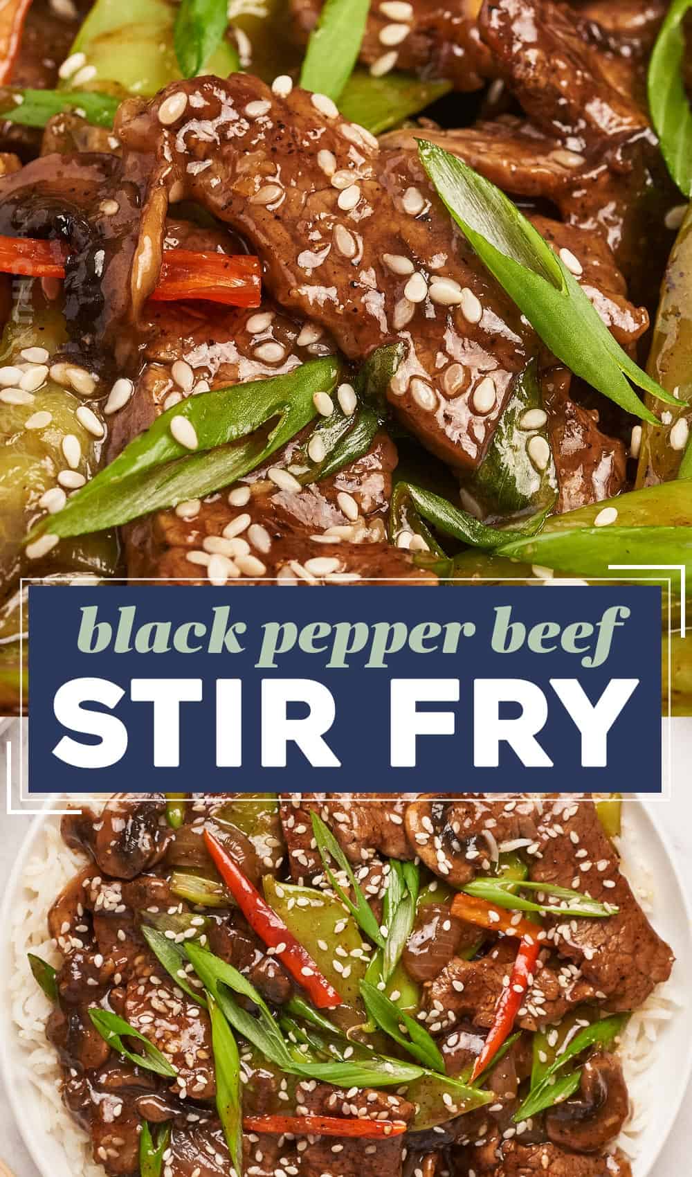 Ginger Black Pepper Beef Stir Fry - The Chunky Chef