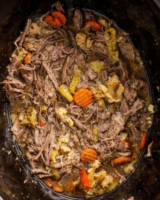 Slow Cooker Italian Beef - The Chunky Chef
