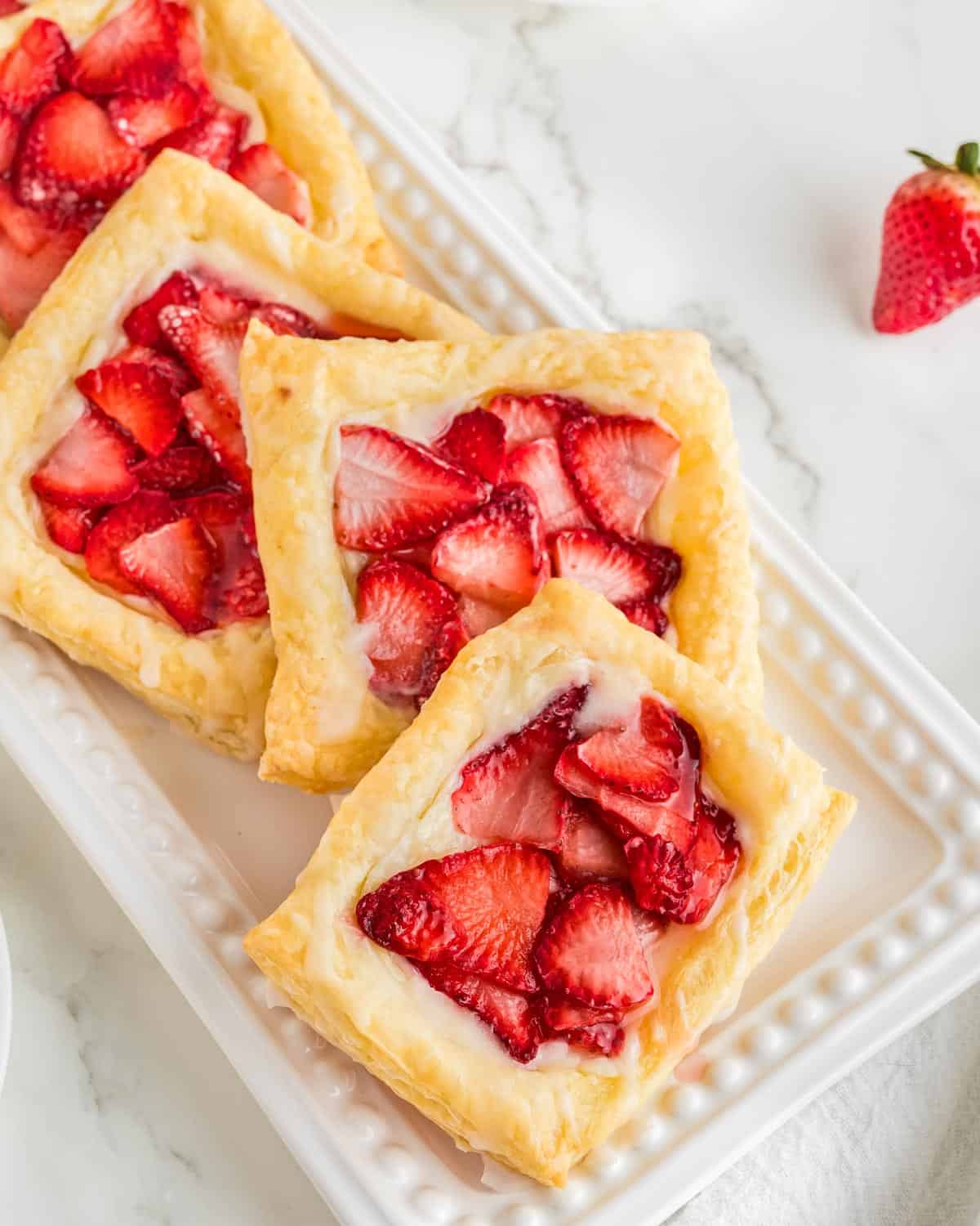 Easy Strawberry Danish - The Chunky Chef