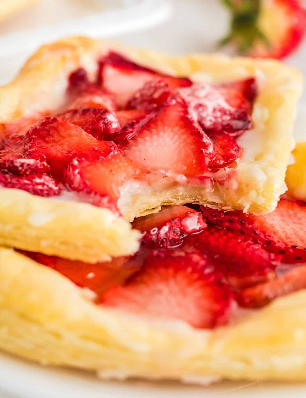 Easy Strawberry Danish - The Chunky Chef