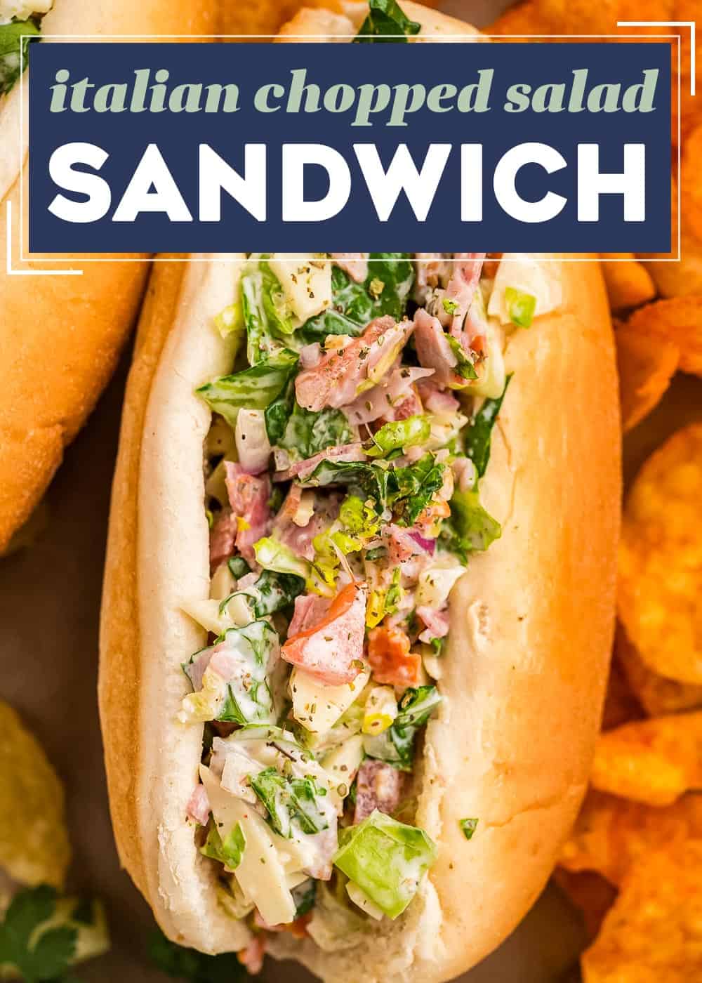Italian Chopped Salad Sandwich - The Chunky Chef