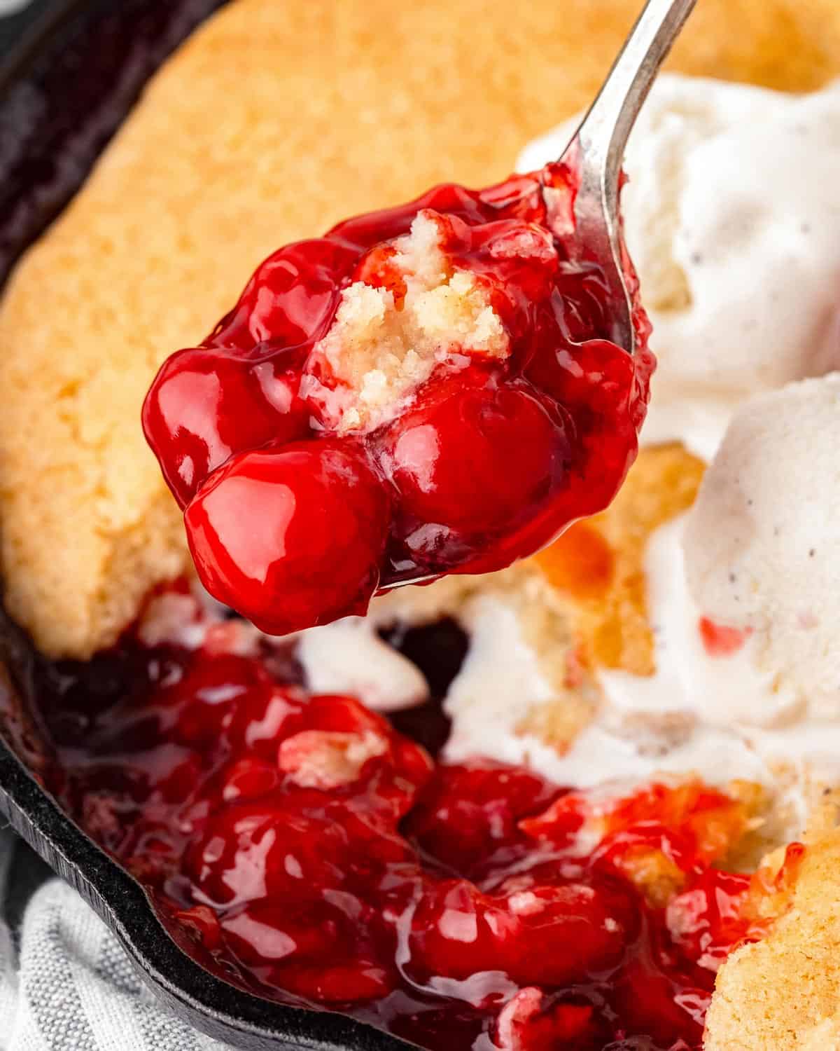 Simple Cherry Cobbler - The Chunky Chef