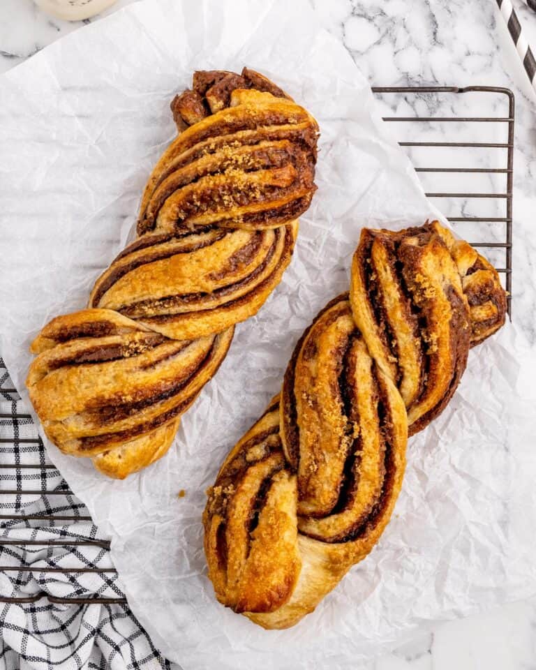 Easy Nutella Pastry Twists - The Chunky Chef