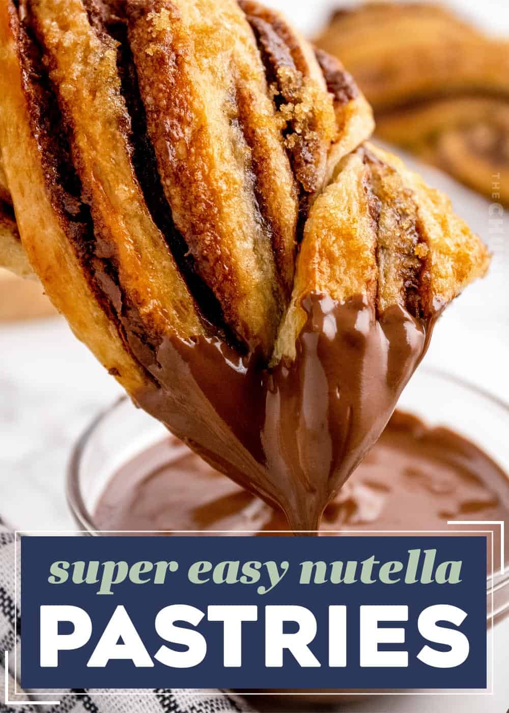 Easy Nutella Pastry Twists - The Chunky Chef