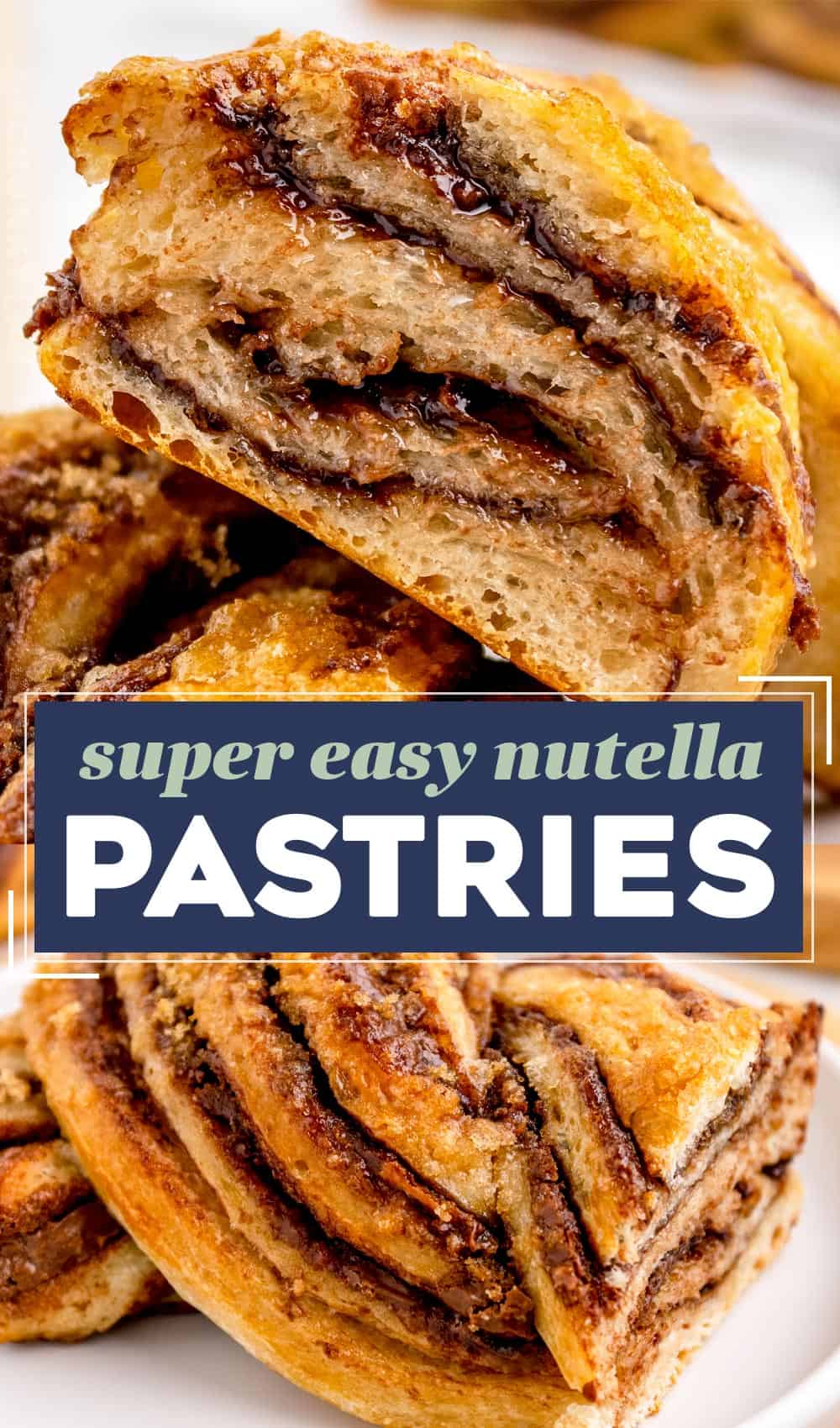 Easy Nutella Pastry Twists - The Chunky Chef
