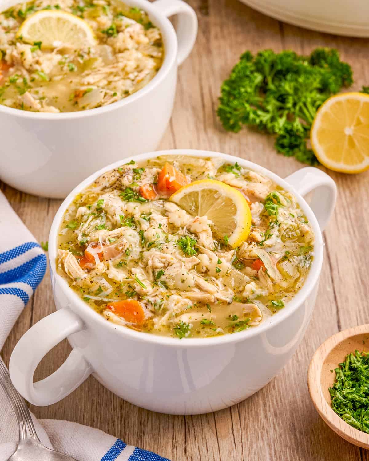 Hearty Chicken and Stars Soup - The Chunky Chef