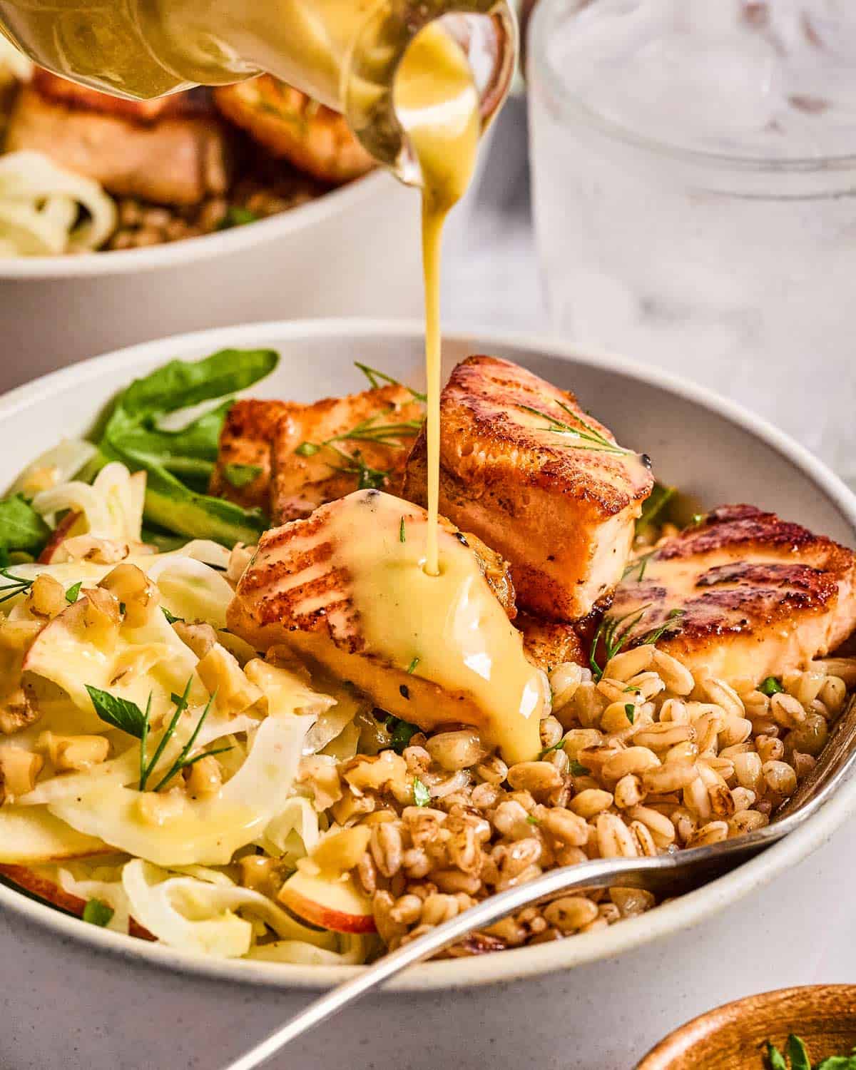 Maple Dijon Salmon Grain Bowls - The Chunky Chef
